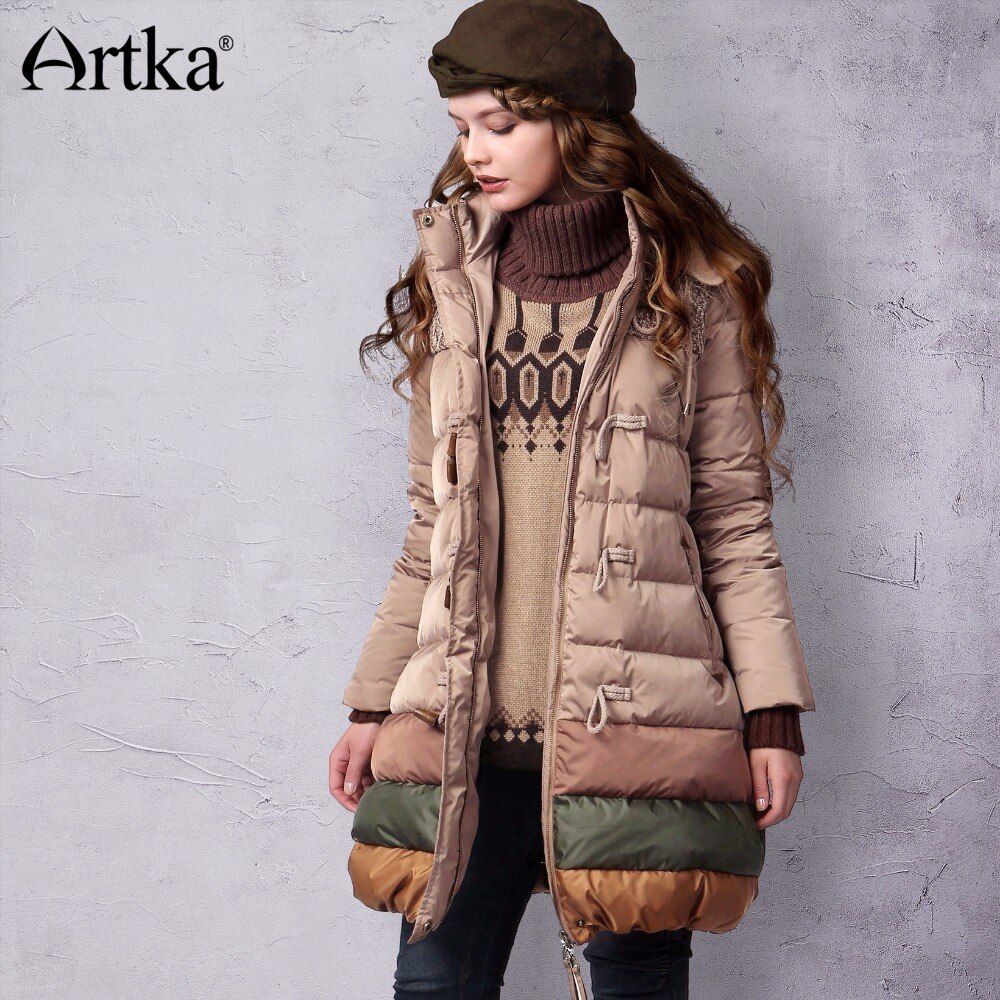 Faux Fur Trim Detachable Hoodie Puffer Jacket - Artka Official
